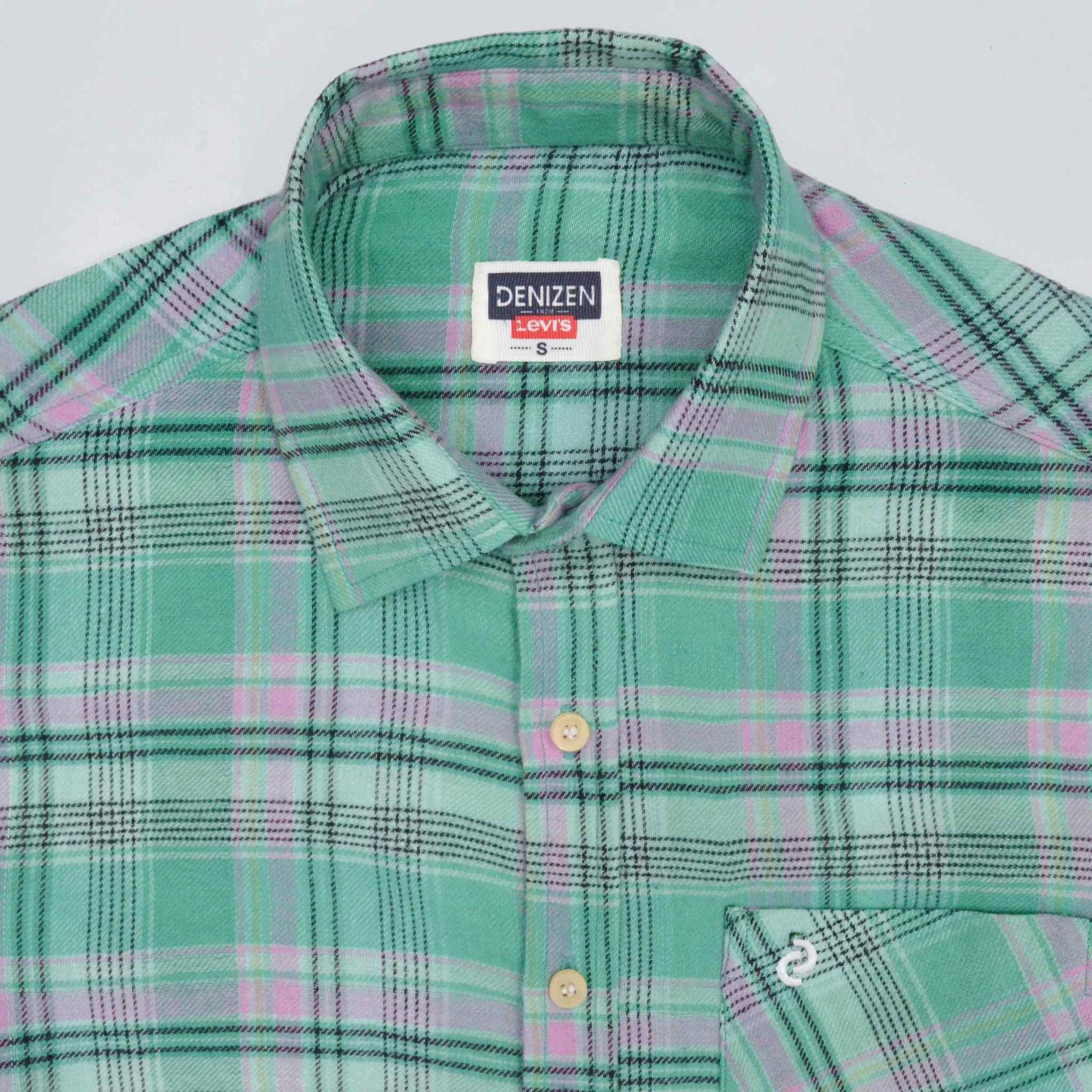 Falalen Sea Green Check Shirt for Men – IndusRobe