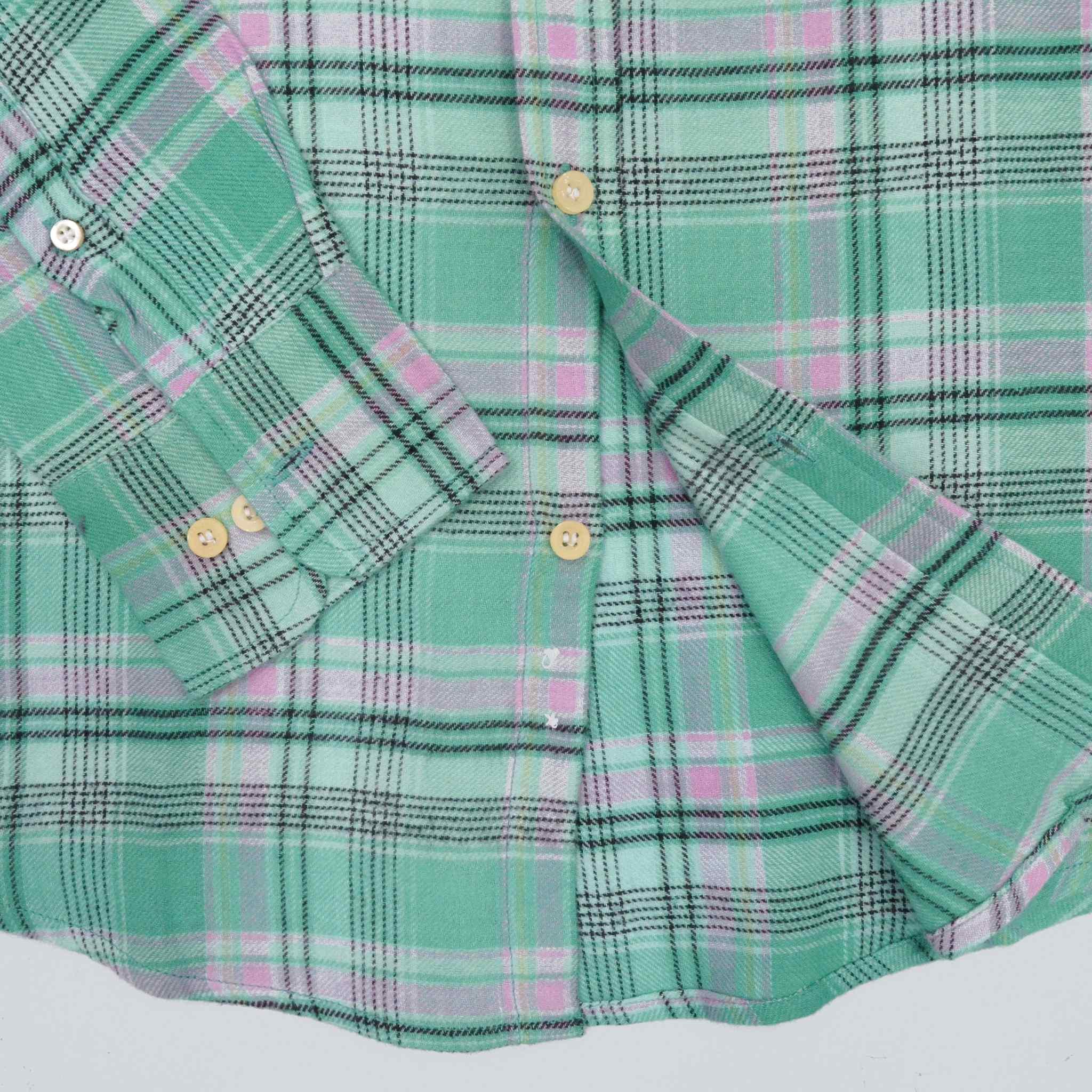 Falalen Sea Green Check Shirt for Men – IndusRobe